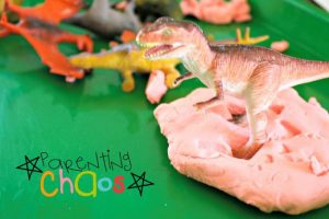 Playdough Dinosaur Fossils ⋆ Parenting Chaos
