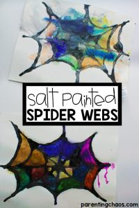 Salt Painted Spider Webs