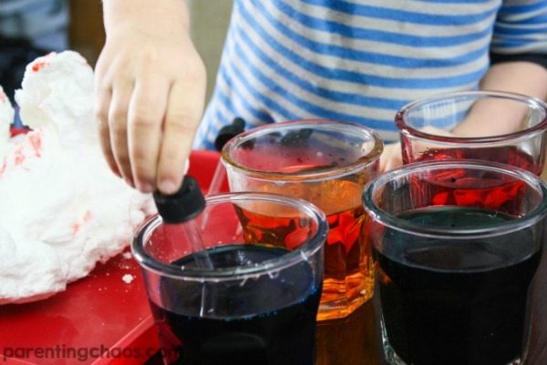 Color Mixing with Microwaved Soap Clouds