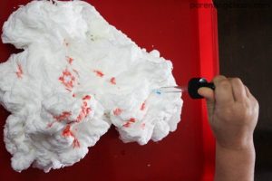 Color Mixing with Microwaved Soap Clouds