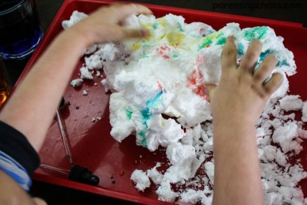 Color Mixing with Microwaved Soap Clouds
