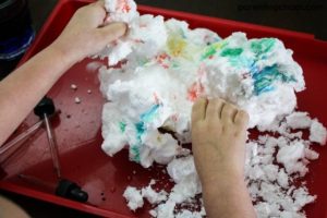 Color Mixing with Microwaved Soap Clouds