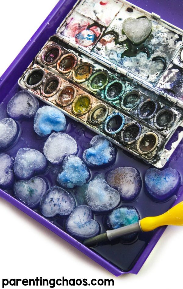 Ice Painting with Salt: Exploring Fusion ⋆ Parenting Chaos
