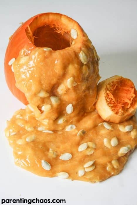 Pumpkin Guts Slime ⋆ Parenting Chaos