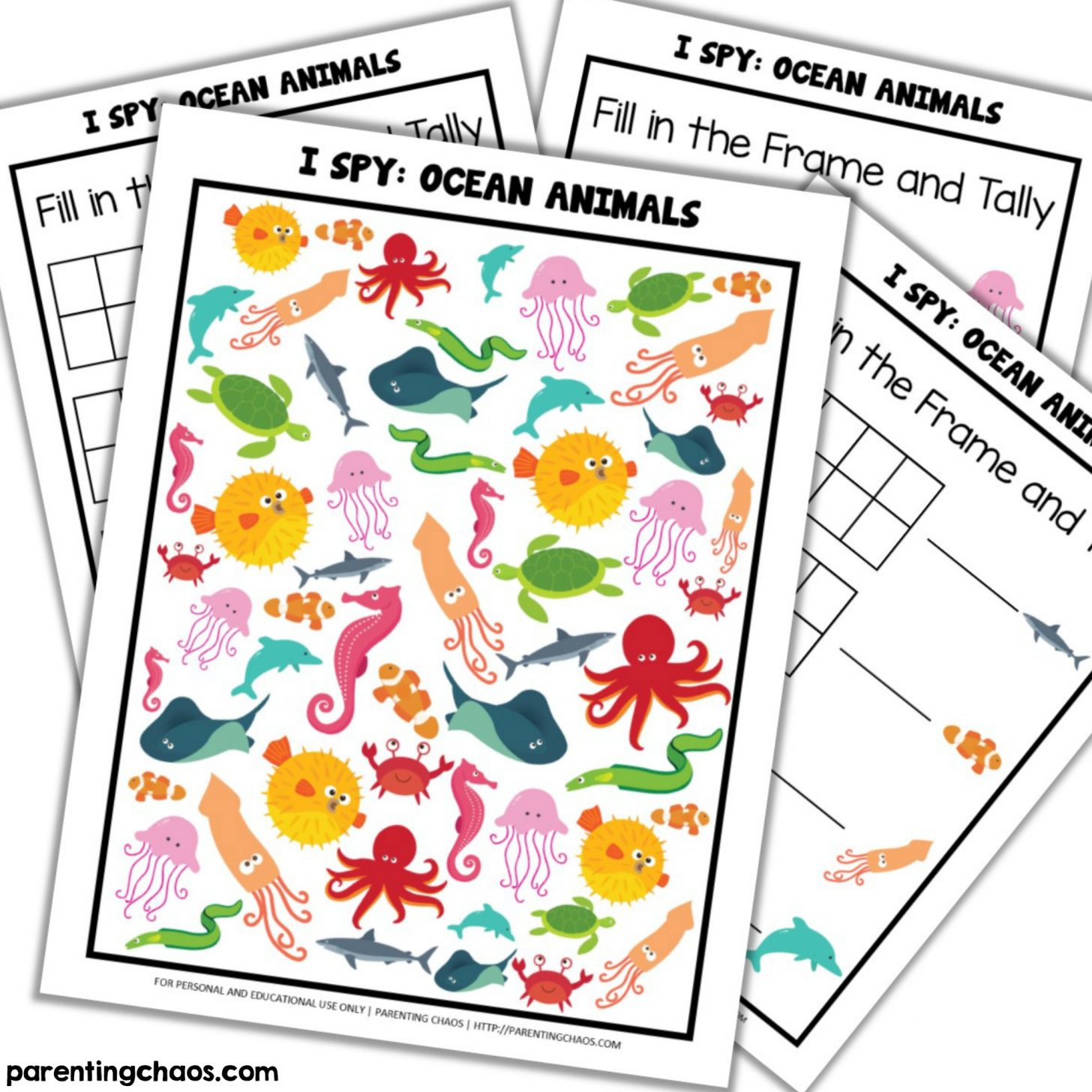 Ocean I Spy Printable ⋆ Parenting Chaos