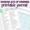 Random Acts of Kindness Printable Journal ⋆ Parenting Chaos