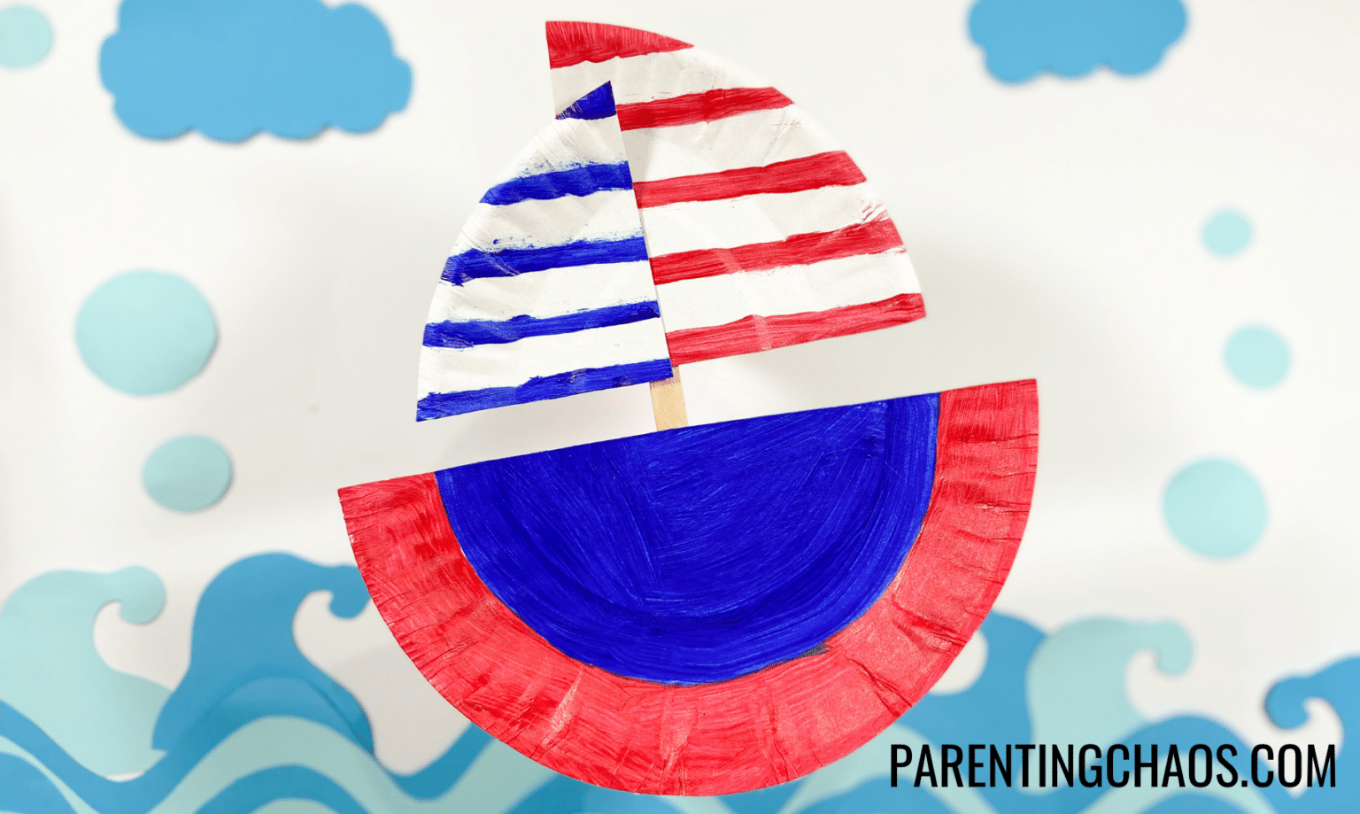 Engaging Sailboat Paper Plate Craft for Preschoolers ⋆ Parenting Chaos