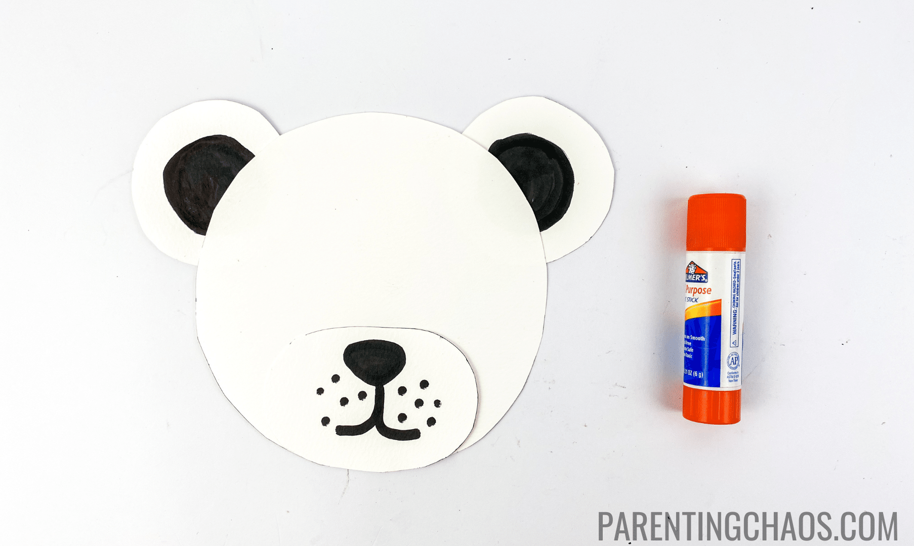 Polar Bear Paper Plate Craft ⋆ Parenting Chaos