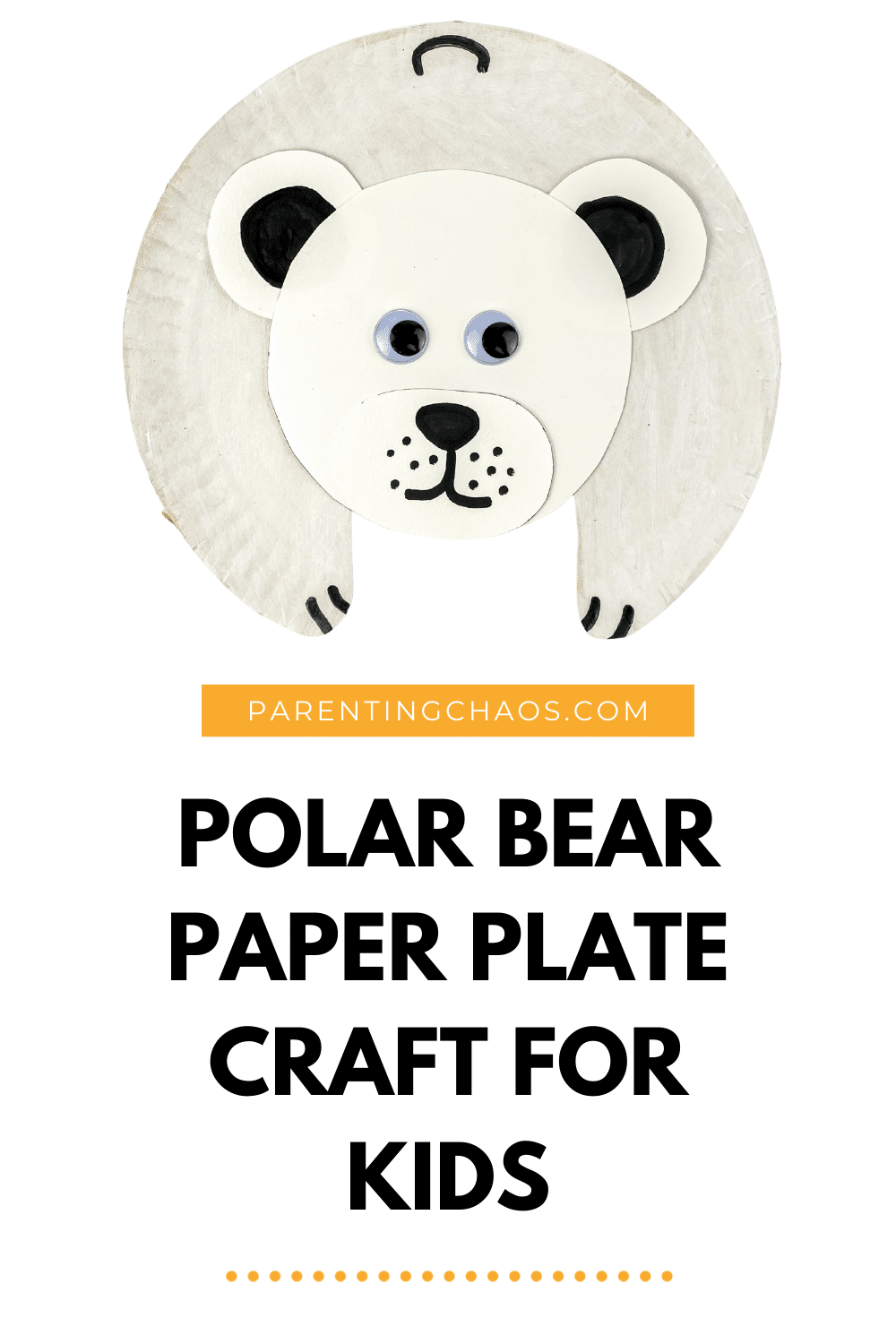 Polar Bear Paper Plate Craft ⋆ Parenting Chaos