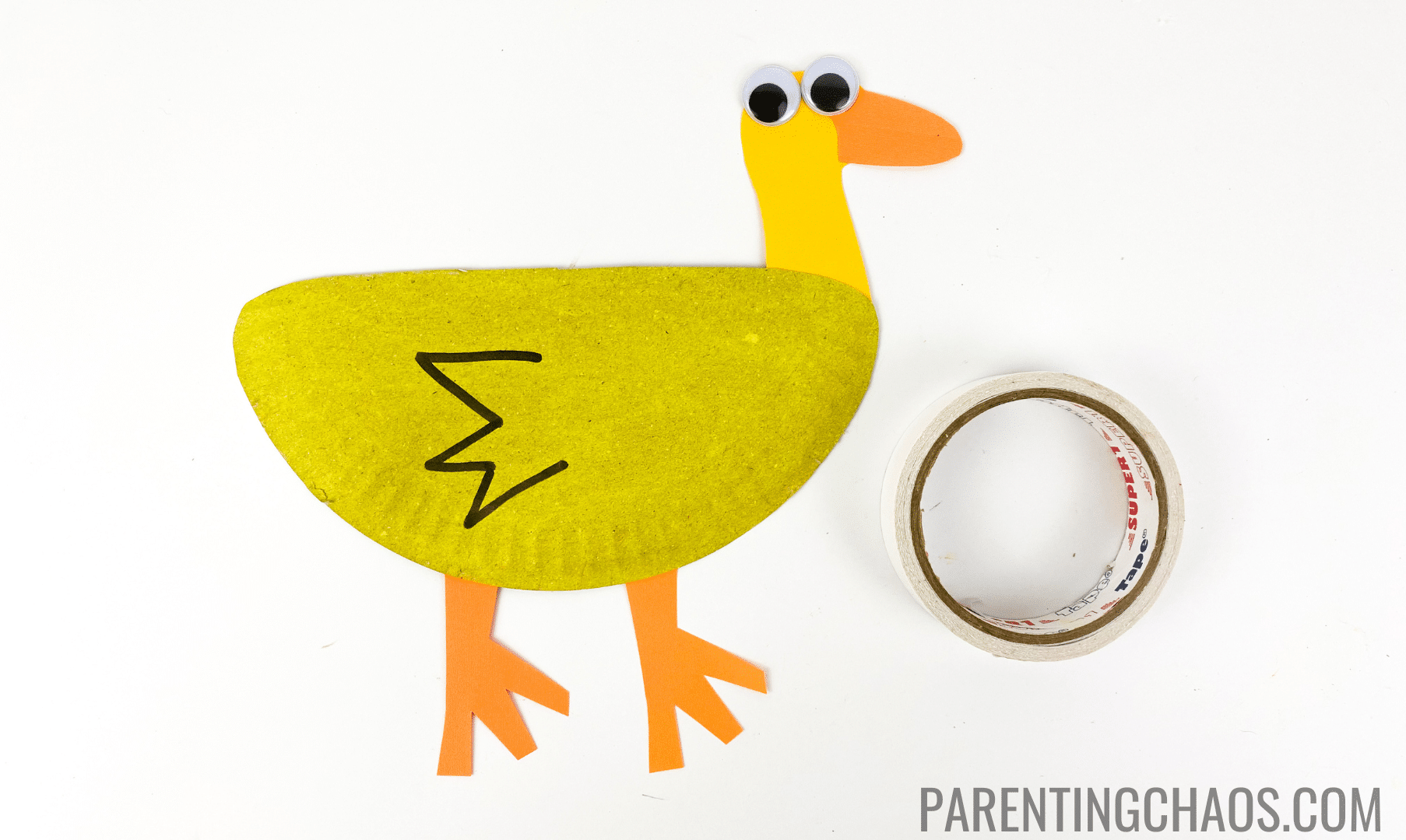 Duck Paper Plate Craft ⋆ Parenting Chaos