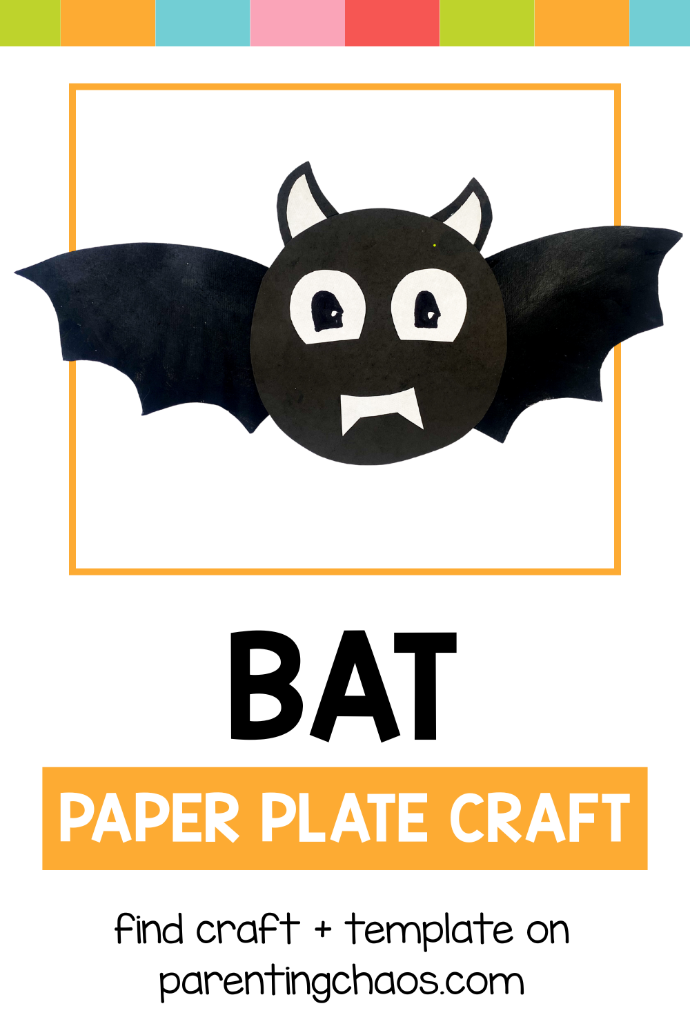 Halloween Bat Paper Plate Craft ⋆ Parenting Chaos