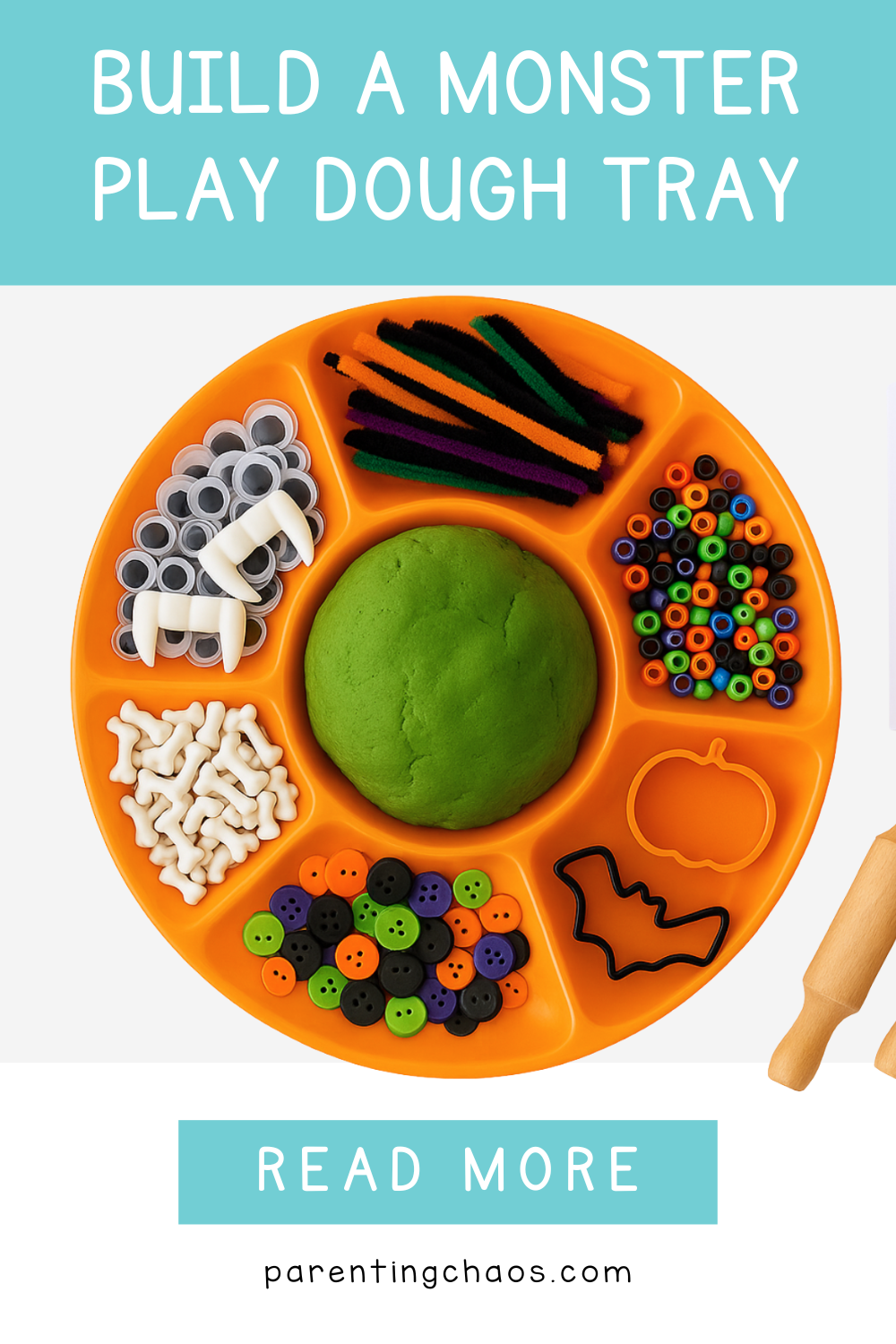 Build a Monster Play Dough Tray ⋆ Parenting Chaos