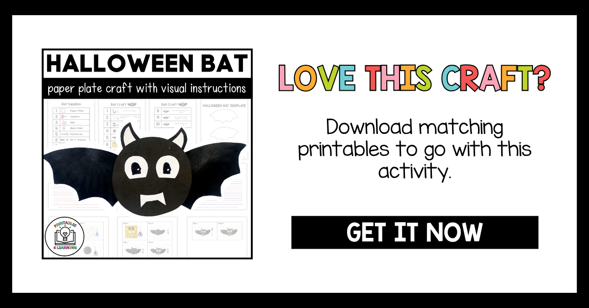 Halloween Bat Paper Plate Craft ⋆ Parenting Chaos