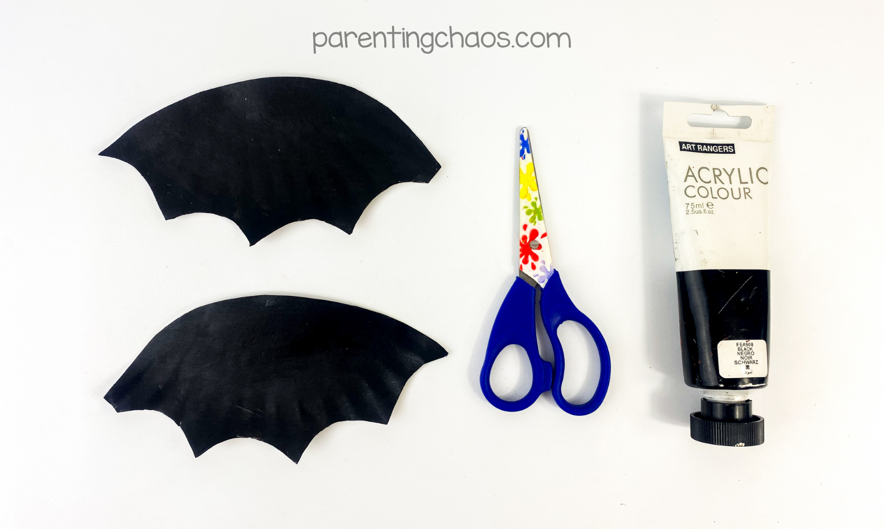 Halloween Bat Paper Plate Craft ⋆ Parenting Chaos