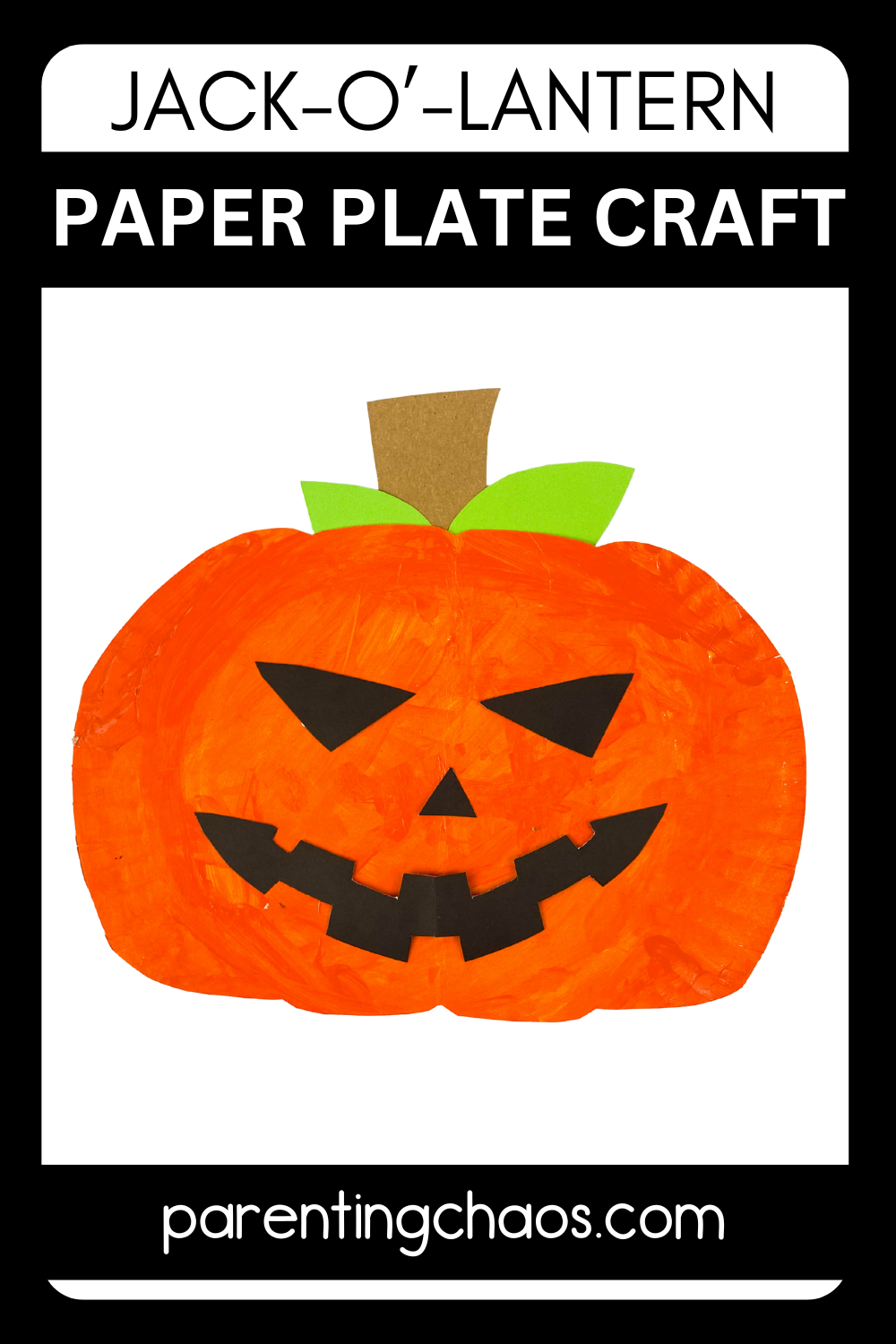 Paper Plate Jack-o'-Lantern Craft ⋆ Parenting Chaos
