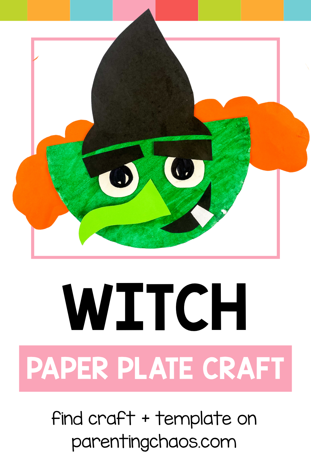 Witch Paper Plate Craft ⋆ Parenting Chaos