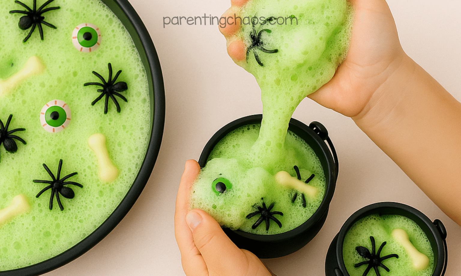 Witches Brew Soap Foam Sensory Bin ⋆ Parenting Chaos