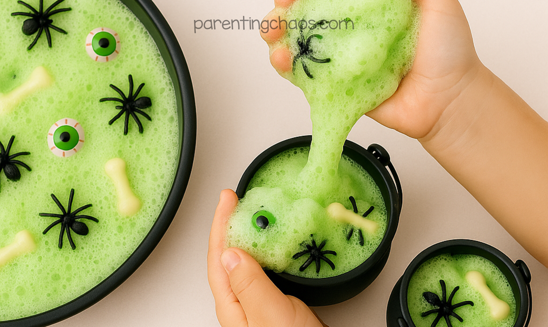Witches Brew Soap Foam Sensory Bin ⋆ Parenting Chaos