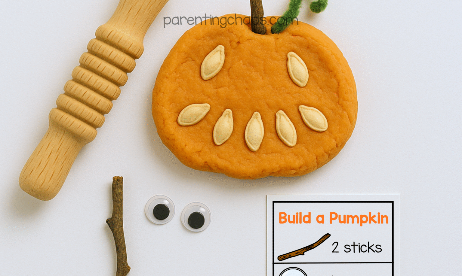 Build a Pumpkin Play Dough Tray ⋆ Parenting Chaos