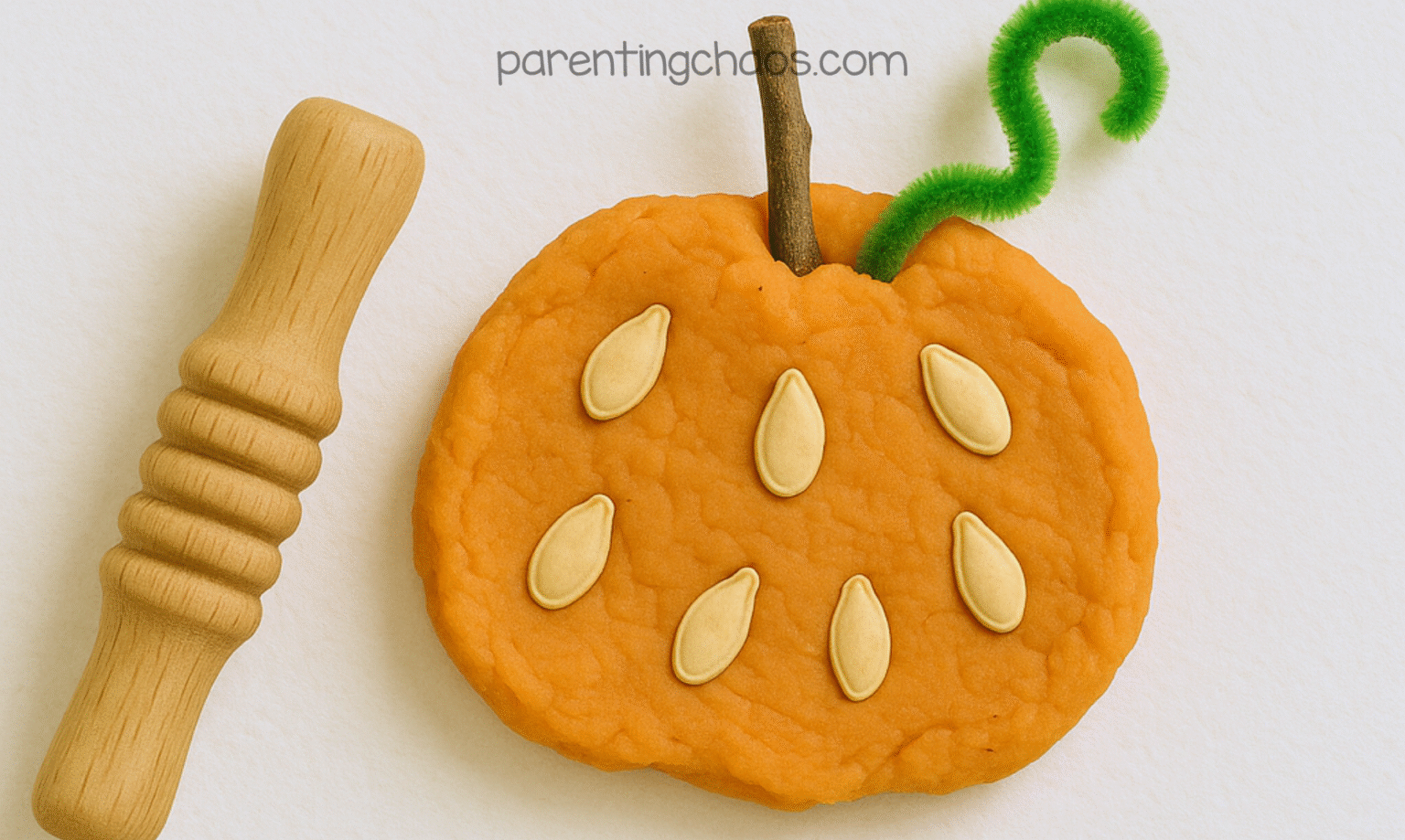 Build a Pumpkin Play Dough Tray ⋆ Parenting Chaos